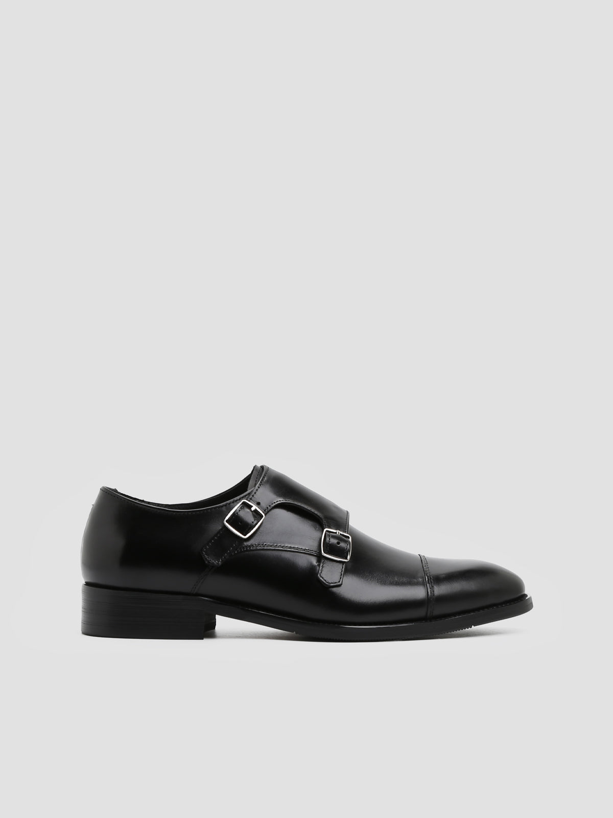 Kevin Double Monk Strap (Black) – Traffic Footwear